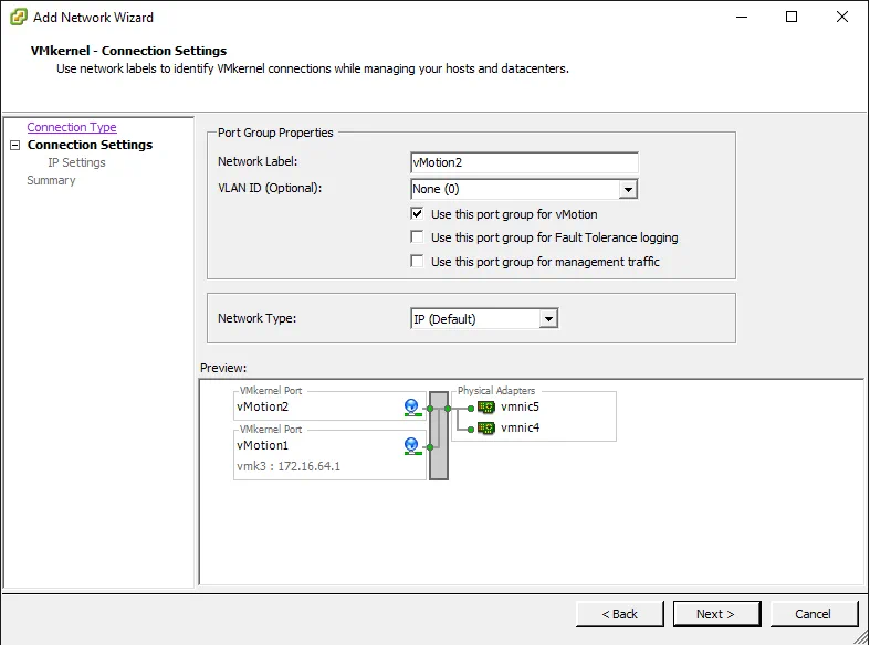 How to Configure ESXi vMotion Network