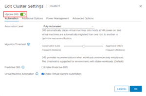 How to Configure a DRS Cluster in VMware