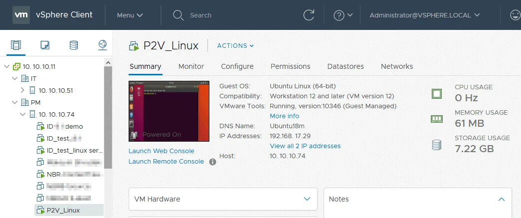 VMware P2V Linux Conversion – The Essential Methods