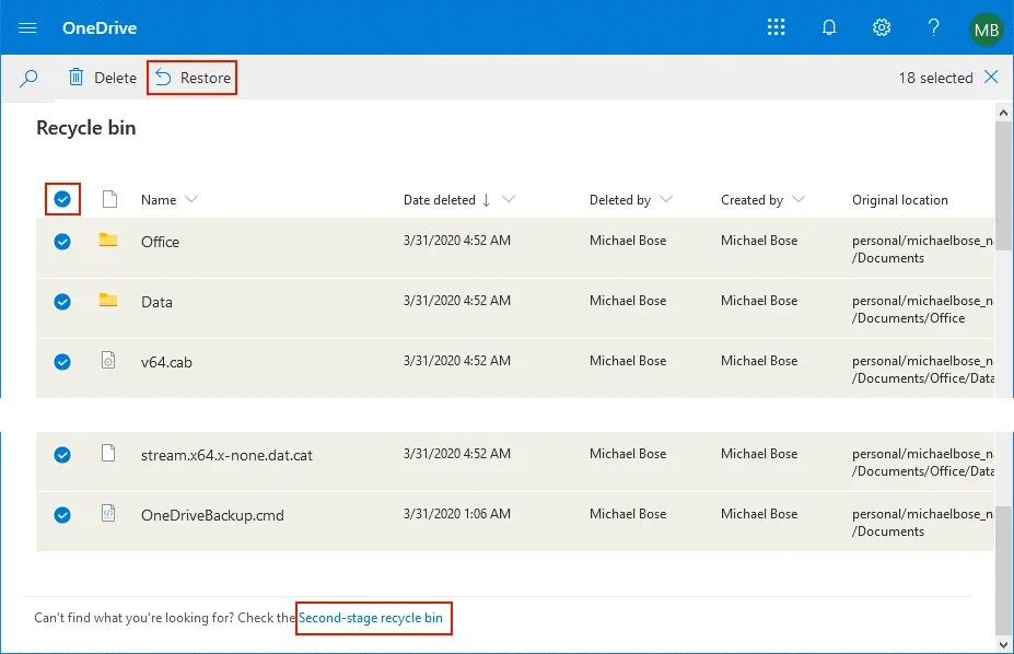 How to Perform OneDrive Back Up and Recovery