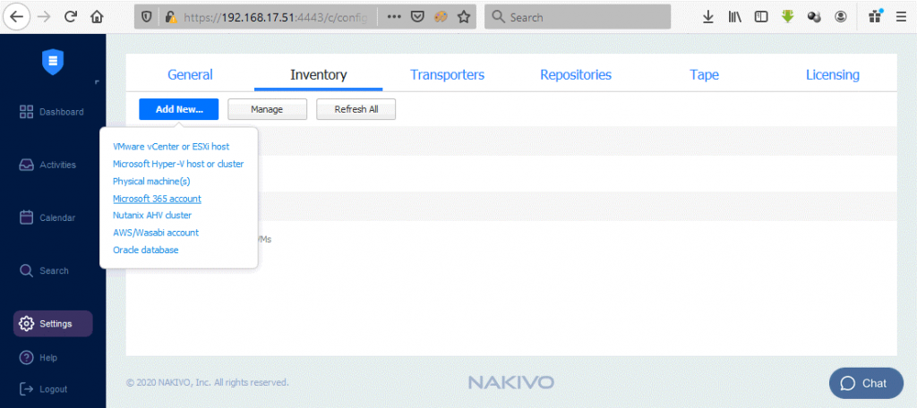 OneDrive for Business Backup with NAKIVO Backup & Replication