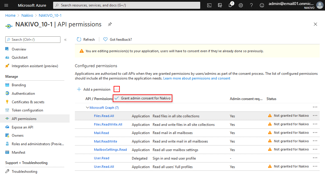 OneDrive for Business Backup with NAKIVO Backup & Replication