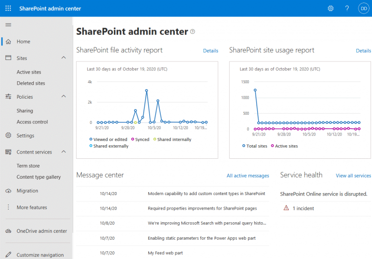 Using a SharePoint Admin Center for SharePoint Central Administration