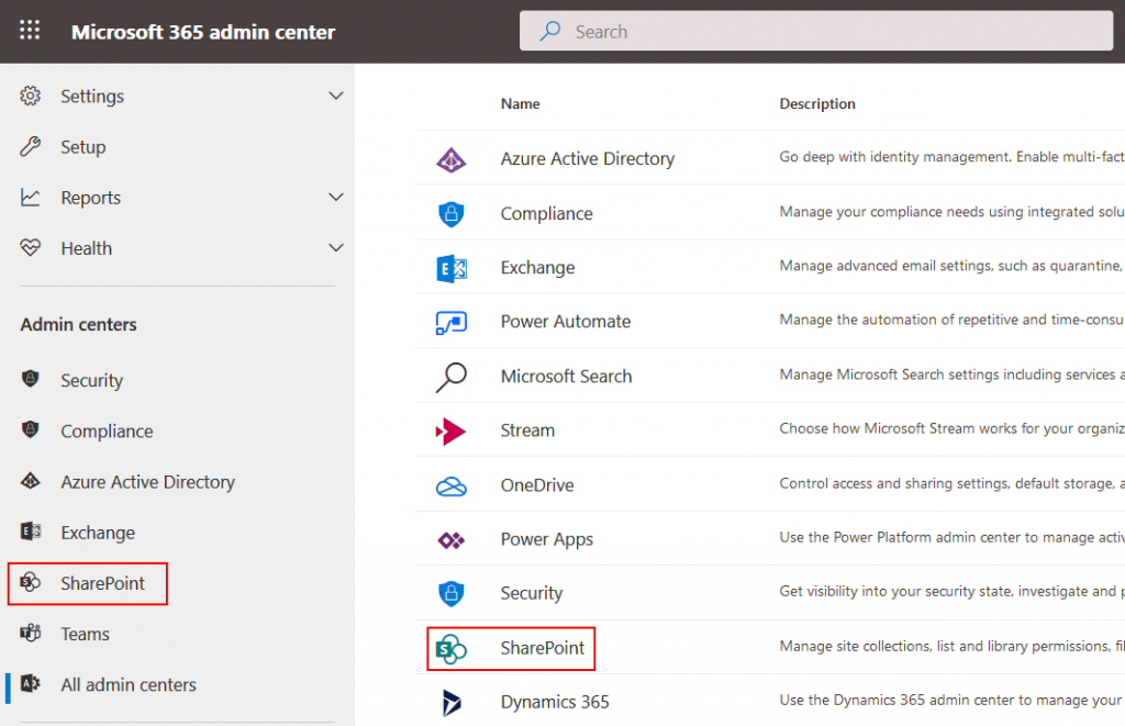 Using a SharePoint Admin Center for SharePoint Central Administration