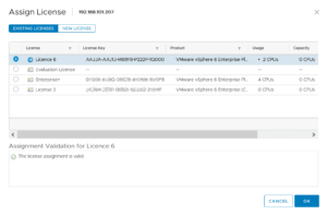 VMware ESXi and vCenter licensing in VMware vSphere