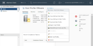 How to Use vSphere Host Profiles