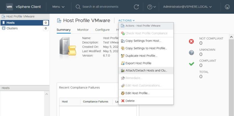 How to Use vSphere Host Profiles