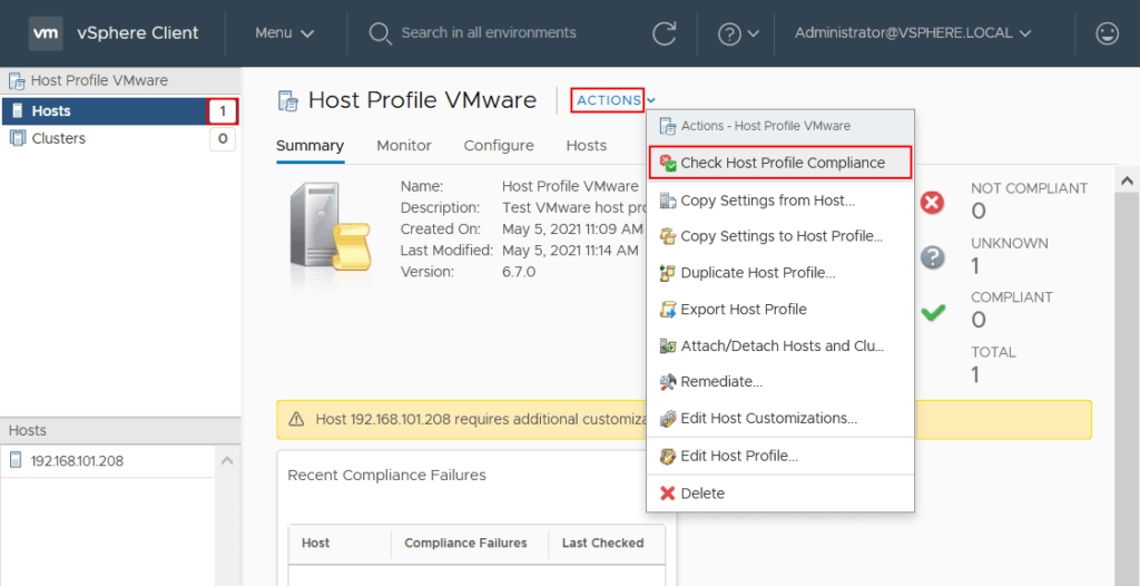 How to Use vSphere Host Profiles