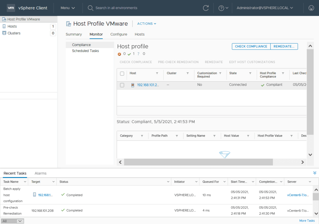 How to Use vSphere Host Profiles