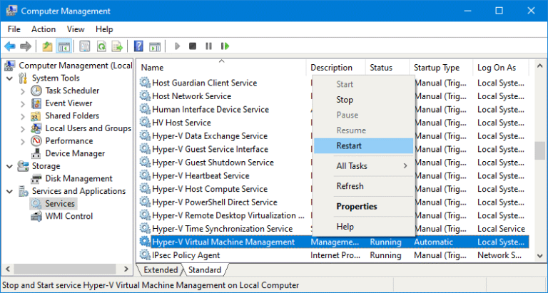 How to Fix the Error Hyper-V failed to Change State