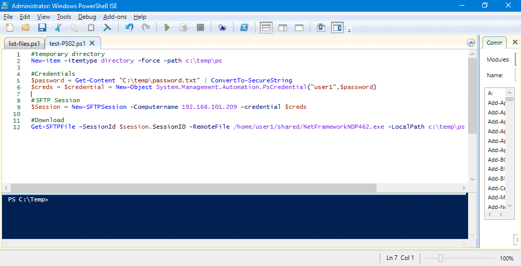 How To Use SFTP In PowerShell With Posh SSH