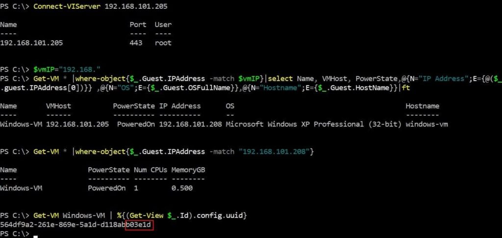 How to Identify a VMware VM Name by IP or MAC address