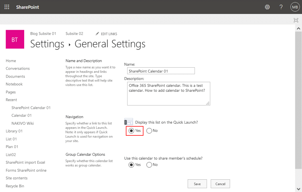 How to Use Сalendar in SharePoint & Outlook for Office 365