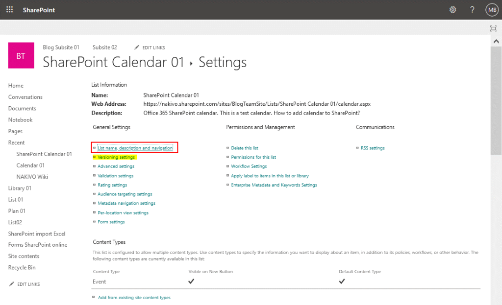 How to Use Сalendar in SharePoint & Outlook for Office 365