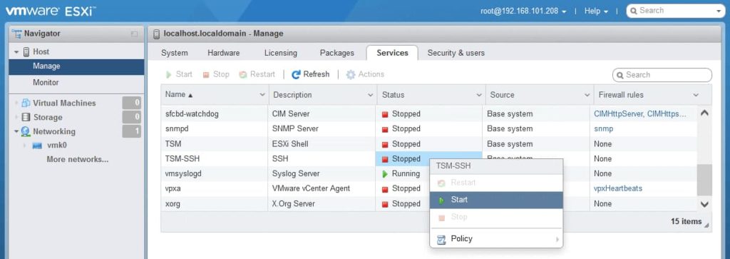 ESXi SNMP Configuration for ESXi Monitoring