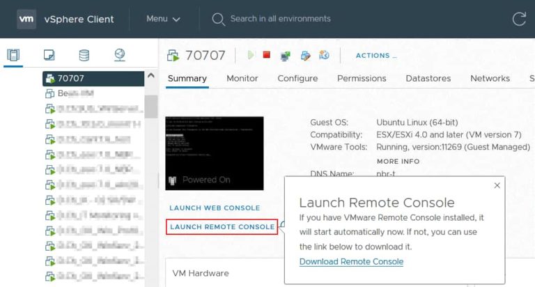 How to Use VMware Remote Console in Linux and Windows