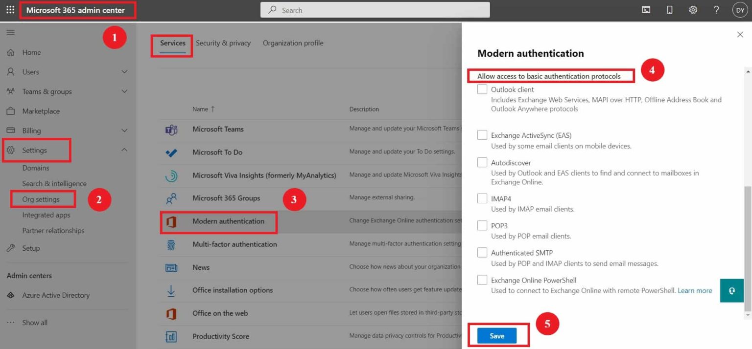 Enabling Modern Authentication in Office 365