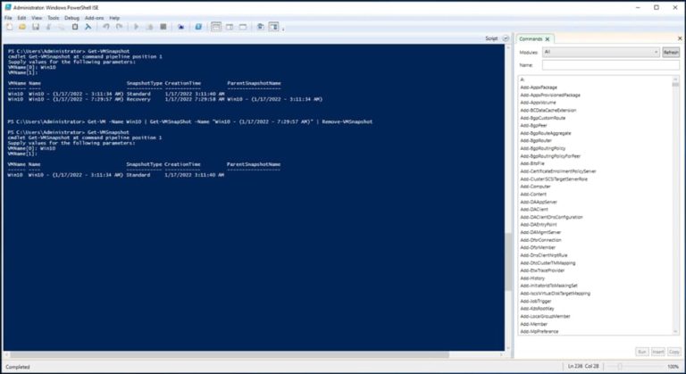 Delete Snapshots with Hyper-V Manager or PowerShell