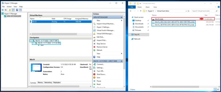 Delete Snapshots with Hyper-V Manager or PowerShell