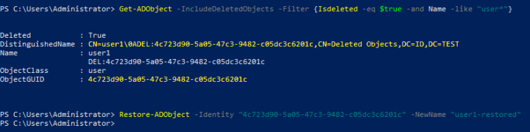 How to Restore Deleted Objects in Active Directory