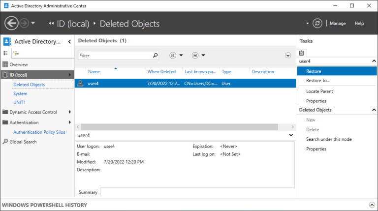 How to Restore Deleted Objects in Active Directory