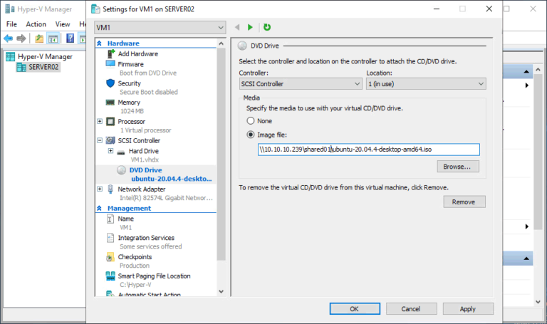 How to Copy Files to Hyper-V Server