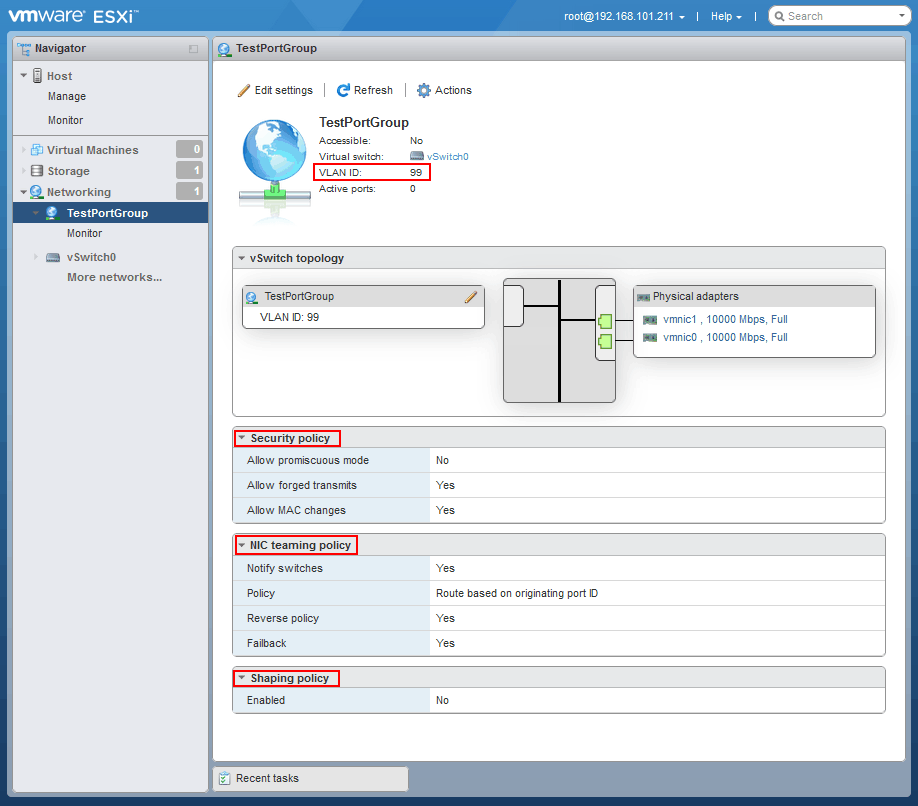 Nozioni di base sulla rete VMware ESXi | NAKIVO