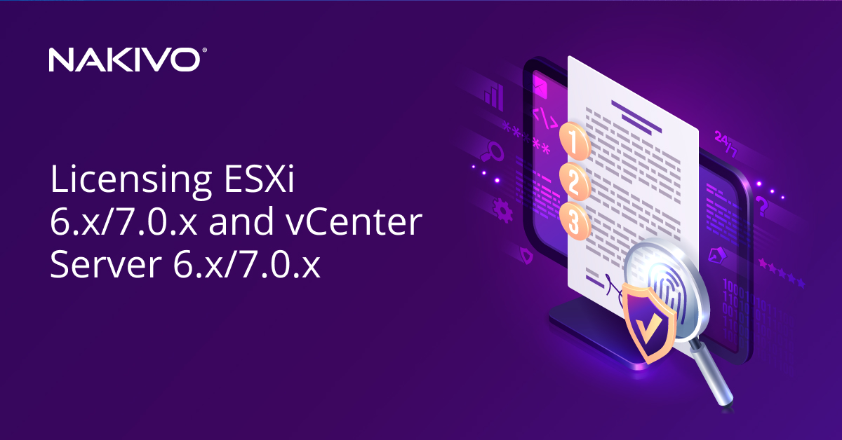 VMware ESXi and vCenter licensing in VMware vSphere